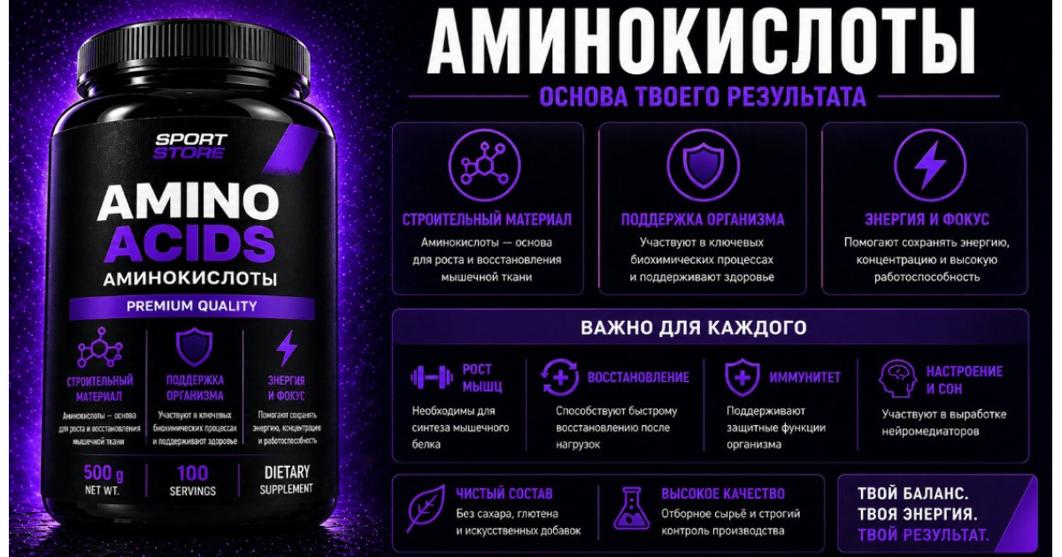Аминокислоты GSS Lab заказать в Алматы по низкой цене | Sport Store